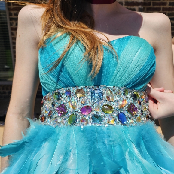 Party Time Formals | Dresses | Party Time Formals Blue Fit And Flare ...